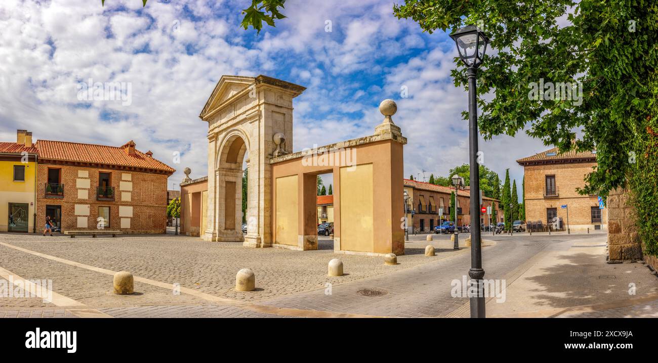 The medieval Madrid Gate rebuilt in 1778 by architect Antonio de Juana ...