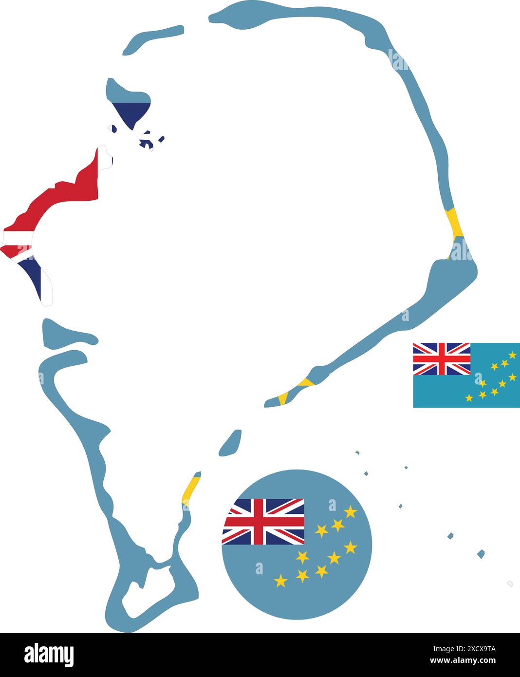 Tuvalu Map and Flag Stock Vector Image & Art - Alamy
