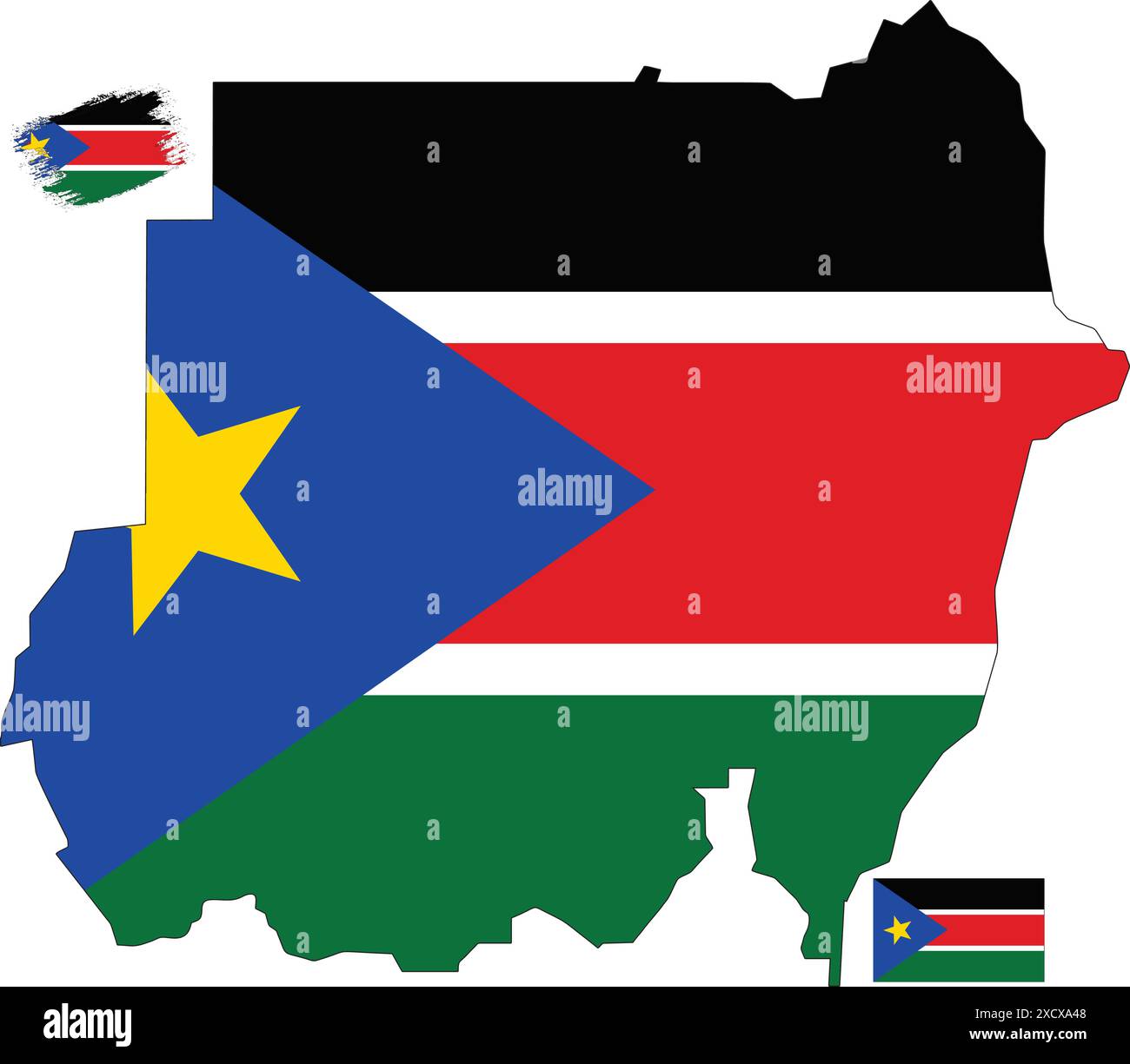 Sudan Map and Flag Stock Vector Image & Art - Alamy