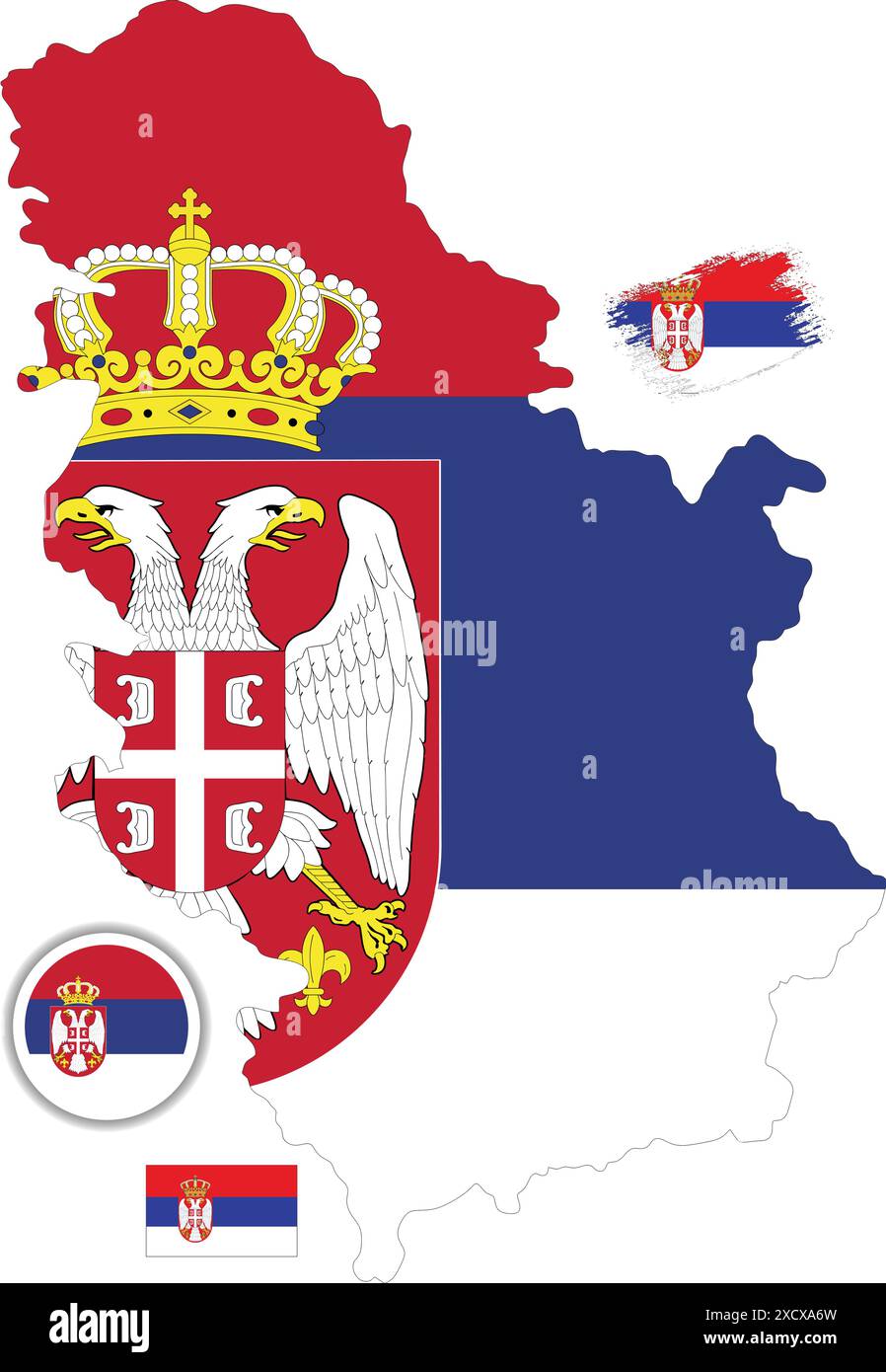 Vector map serbia belgrade hi-res stock photography and images - Alamy