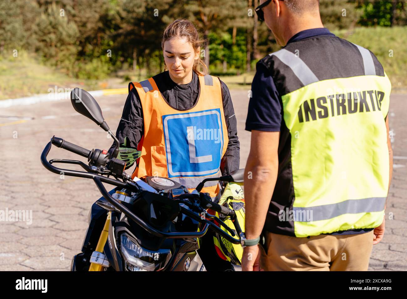 Motorcycle riding instructor student hi-res stock photography and ...