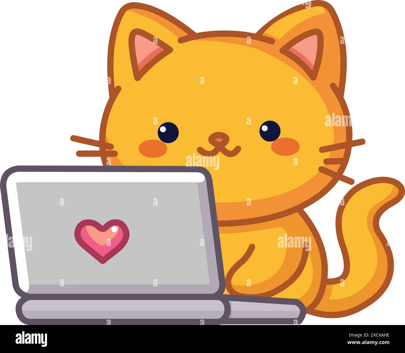 Ginger cat cat sitting Stock Vector Images - Alamy