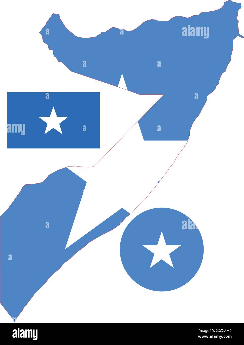 Somalia Map and Flag Stock Vector Image & Art - Alamy
