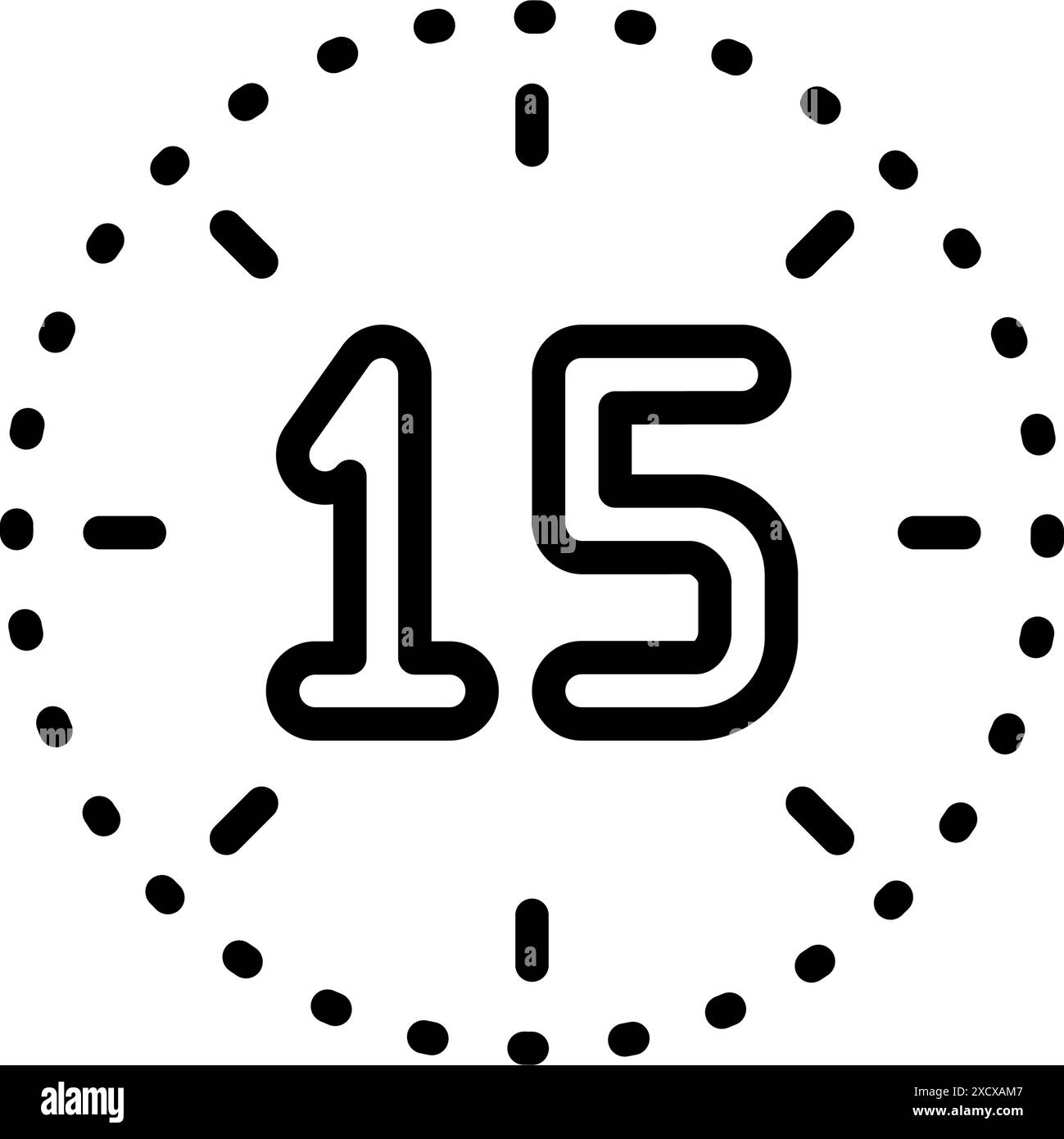 Icon for fifteen,number Stock Vector Image & Art - Alamy