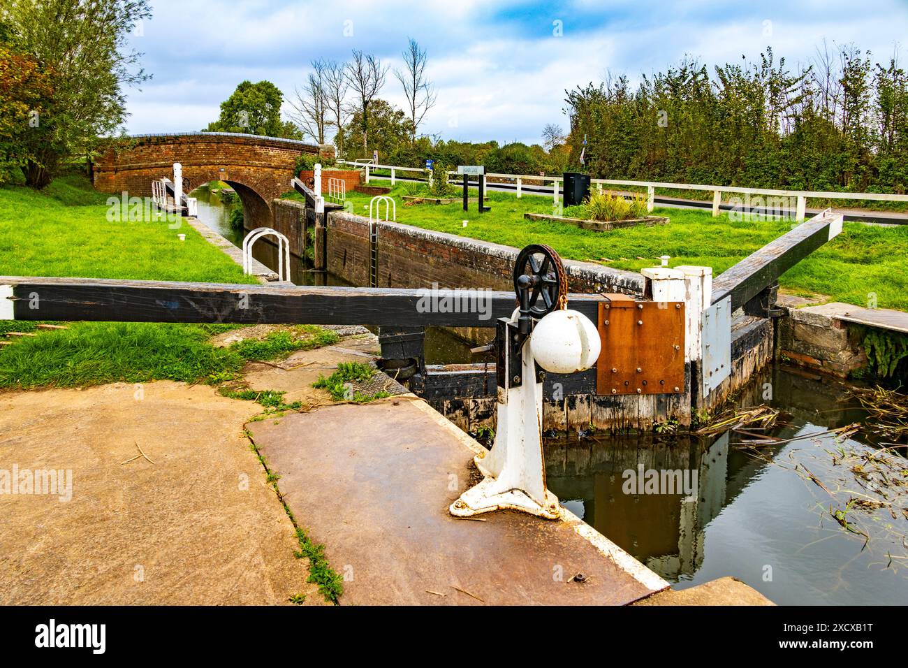 The Lower Maunsel Lock at North Newton on the Bridgwater & Taunton ...