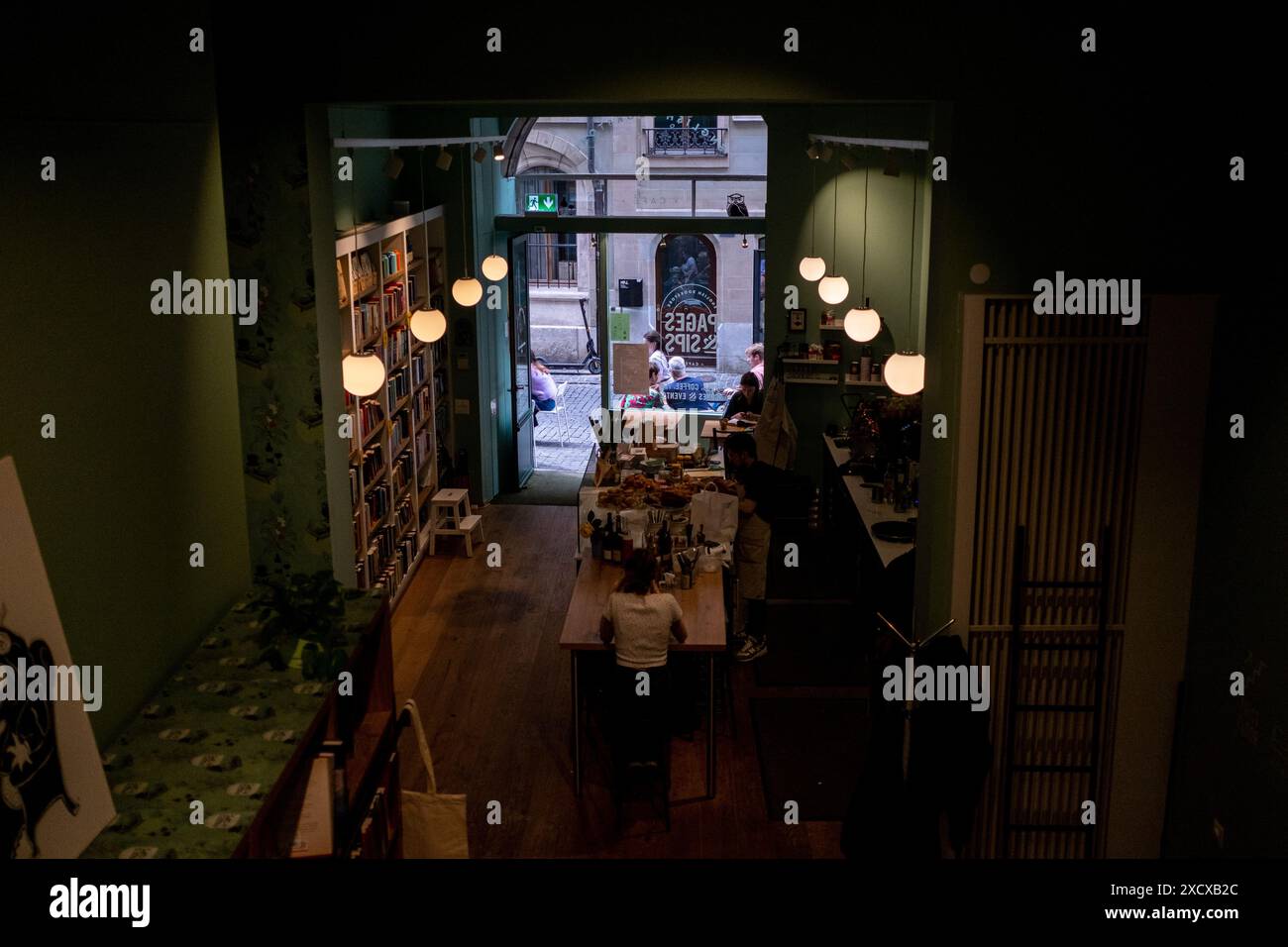 Pages & Sips, cafe restaurant bookshop with pastry and cake in the old ...