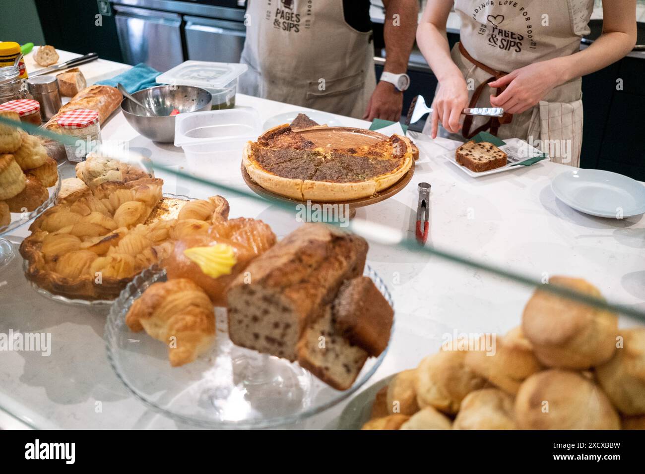 Homemade food at Pages & Sips, cafe restaurant bookshop with pastry and ...