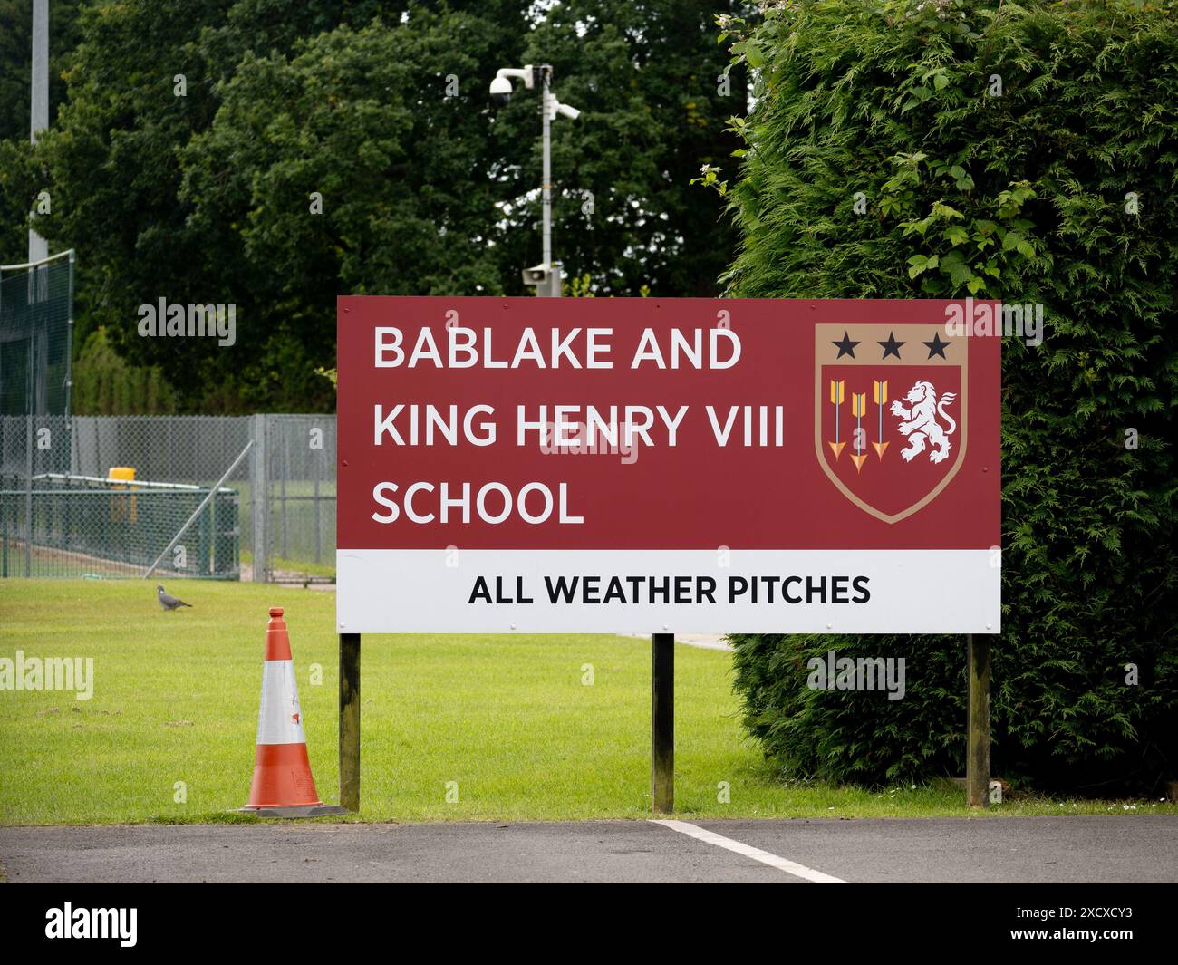 Bablake and KIng Henry VIII playing fields sign, Coundon, Coventry ...