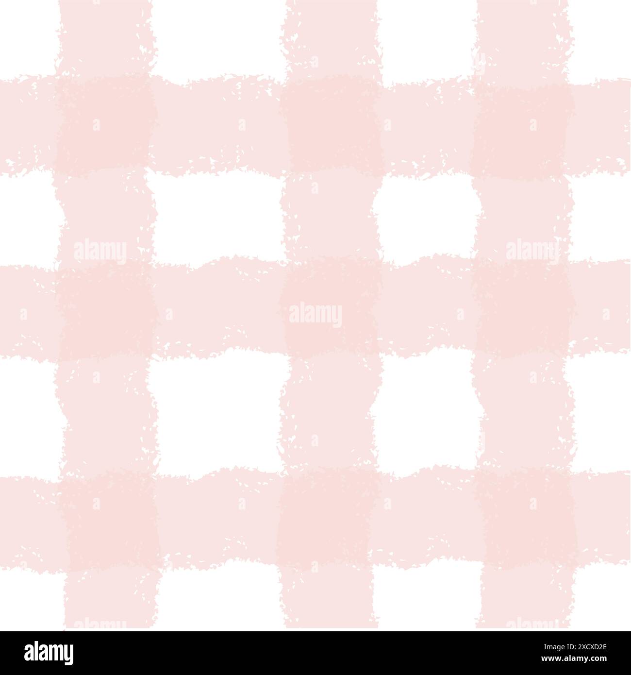 Vector hand drawn cute checkered pattern. cottagecore Doodle Plaid ...