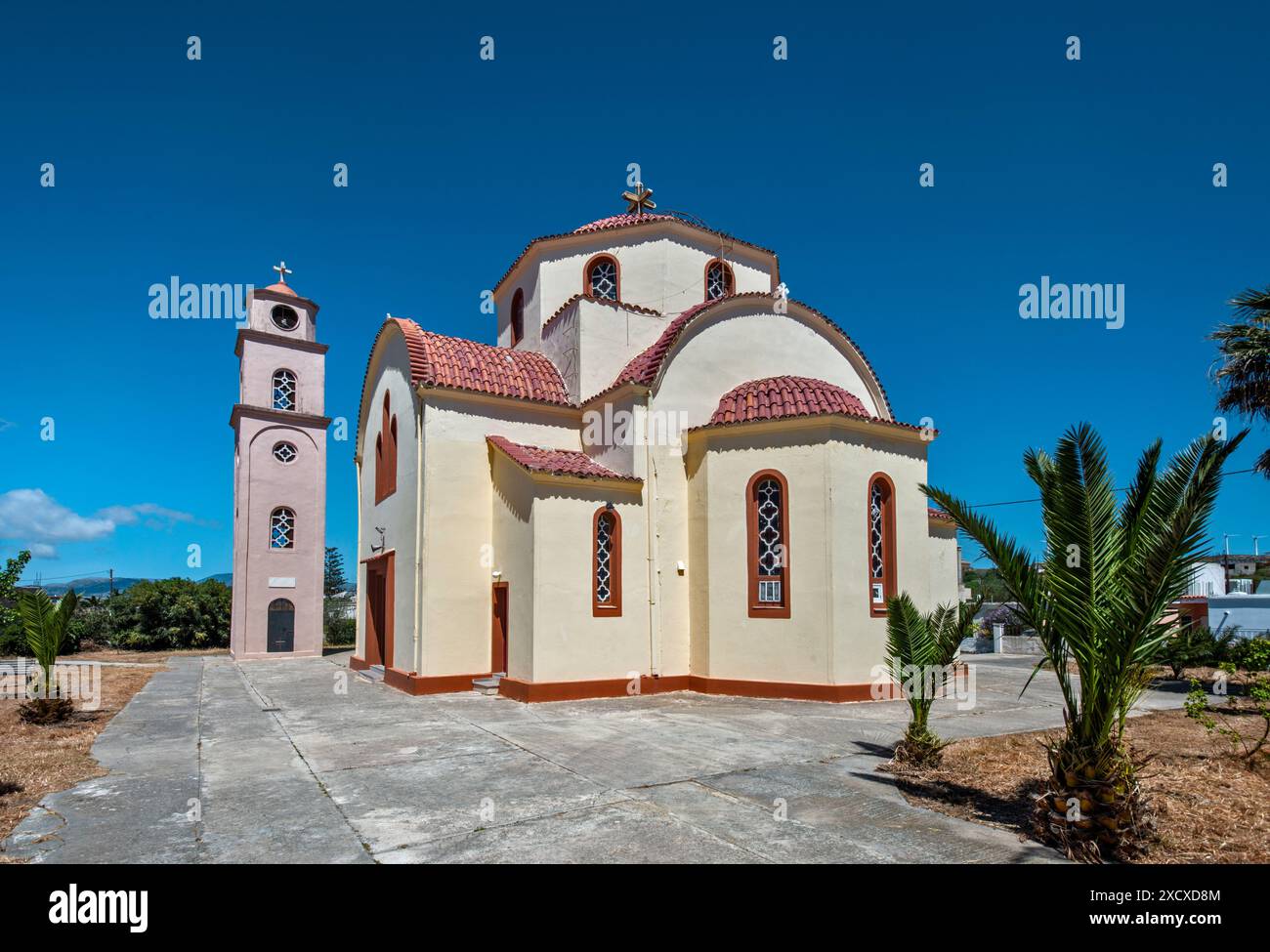 Agios Nektarios Church, tetraconch plan, with four apses, in village of ...