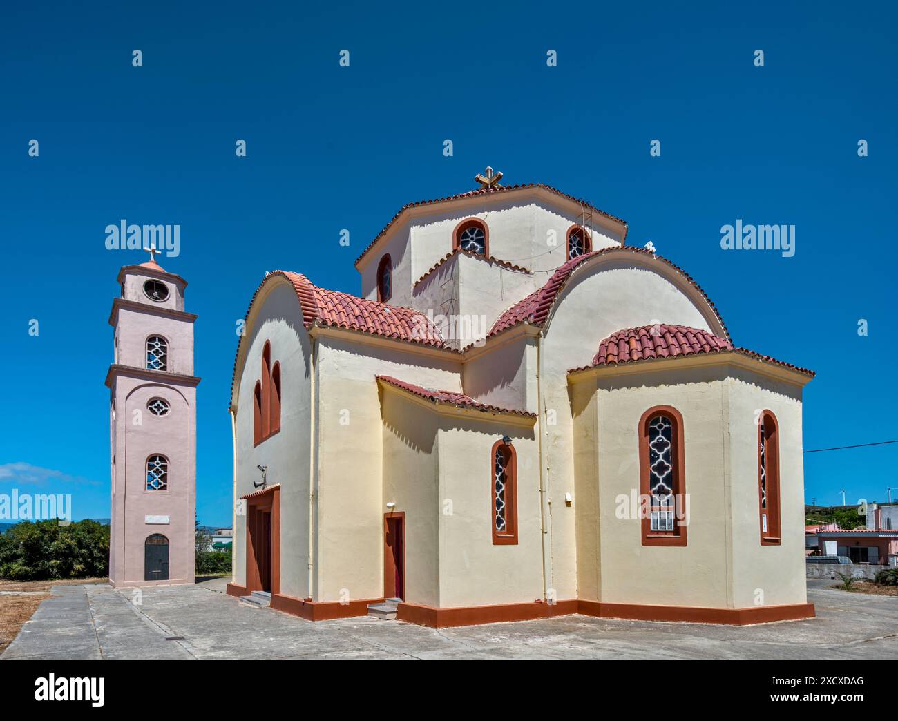 Agios Nektarios Church, tetraconch plan, with four apses, in village of ...
