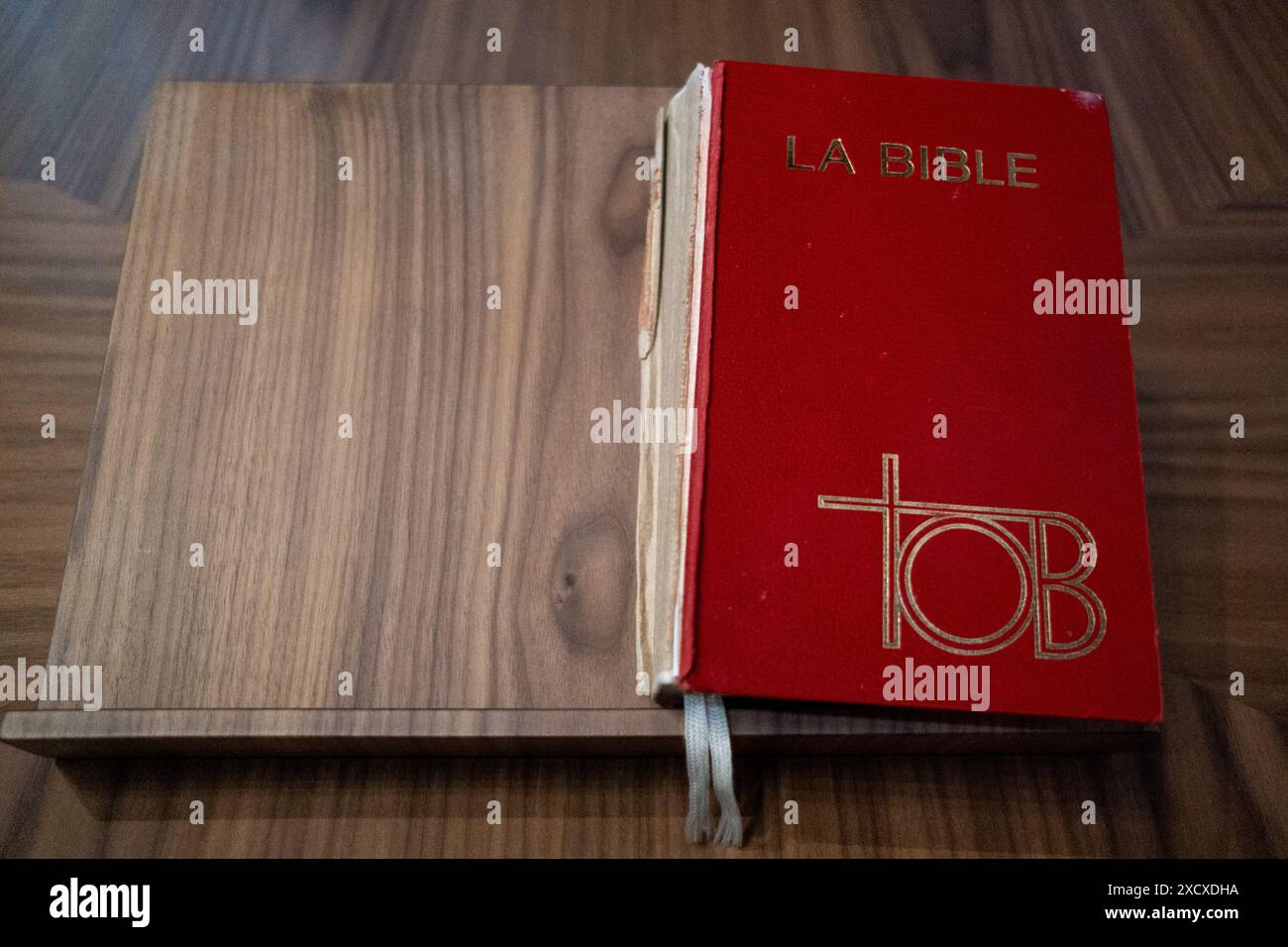 The bible in the interior of St Peter s Cathedral, an emblematic site ...