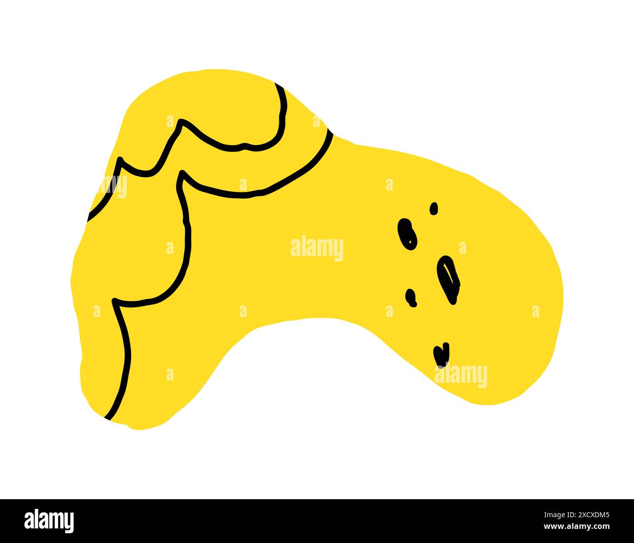 Hand drawn pencil organic shapes with doodle strokes and outlines ...