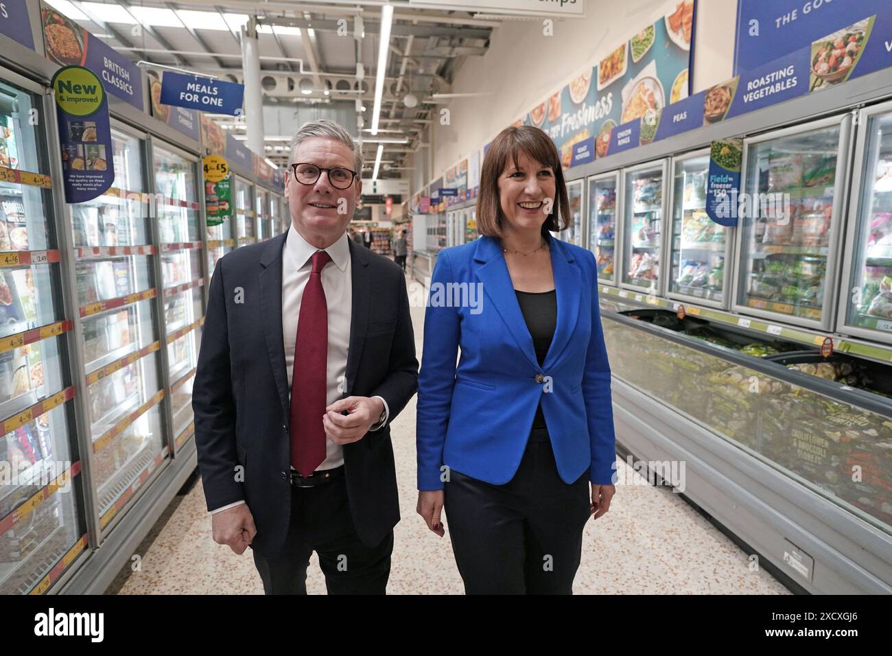 Labour Party leader Sir Keir Starmer and shadow chancellor Rachel ...