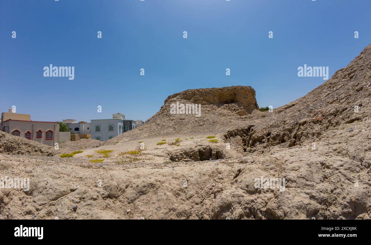 Photography of old abandoned adobe castle near Nizwah in Oman during ...