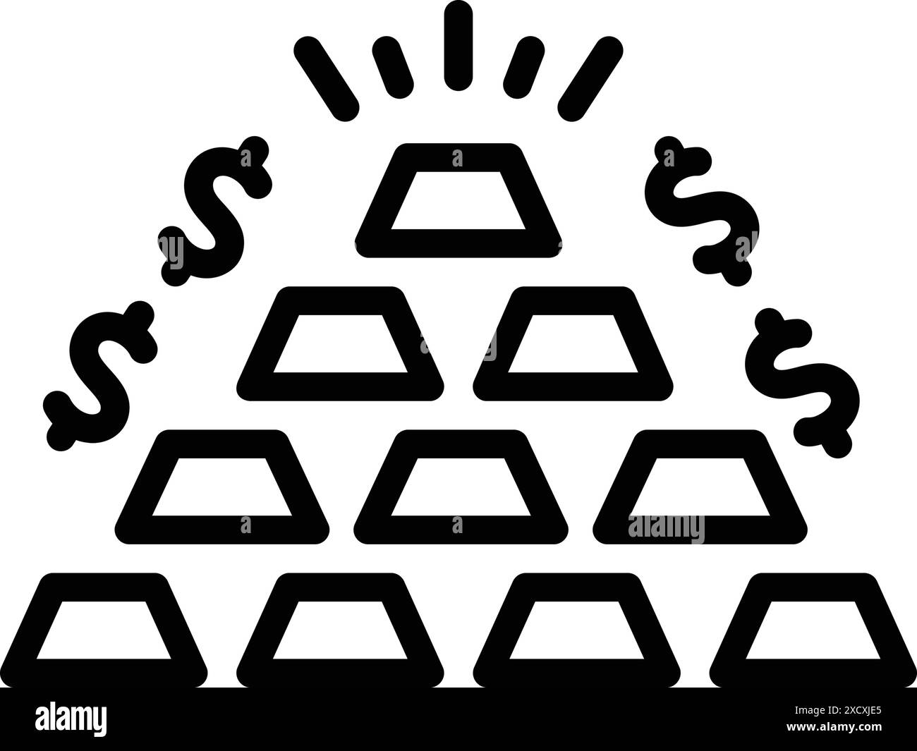 Icon for billion,gold stack Stock Vector Image & Art - Alamy