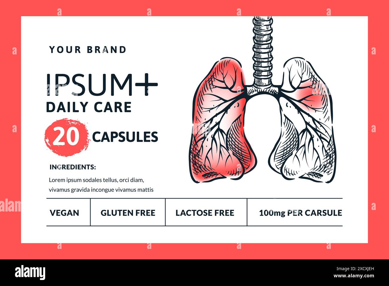 Respiratory disease, inflammation, pulmonary pain, pneumonia concept ...