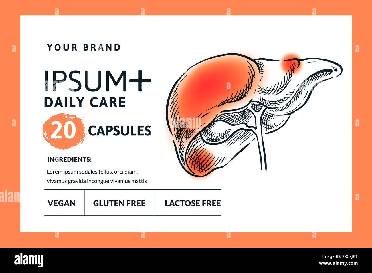 Hepatitis disease, inflammation, pain concept. Capsules or pills ...