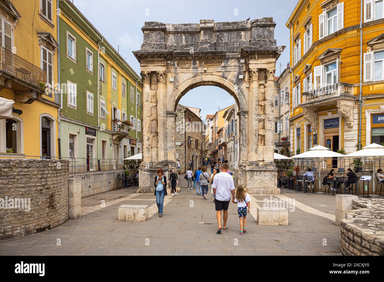 Arch of the Sergii, Pula, Croatia Stock Photo - Alamy