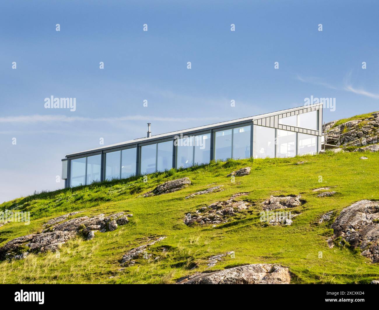 A modern house onEriskay in the Outer Hebrides, Scotland, UK Stock ...