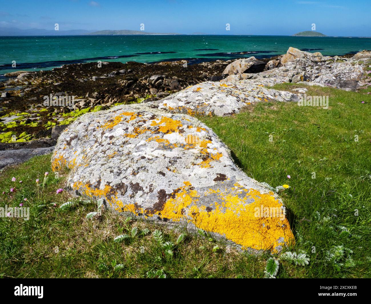 The west coast of Eriskay, Outer Hebrides, Scotland, UK, looking ...