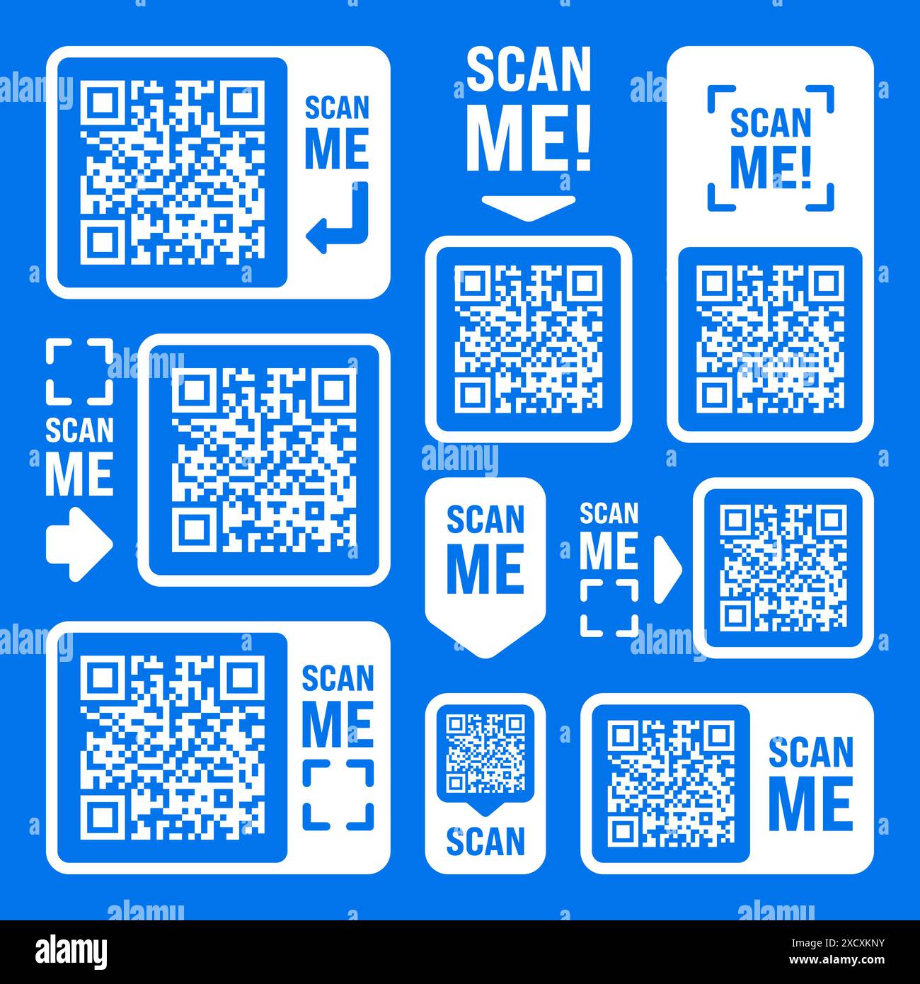 Scan me QR code sticker with text. Online payment. Special offer sale ...