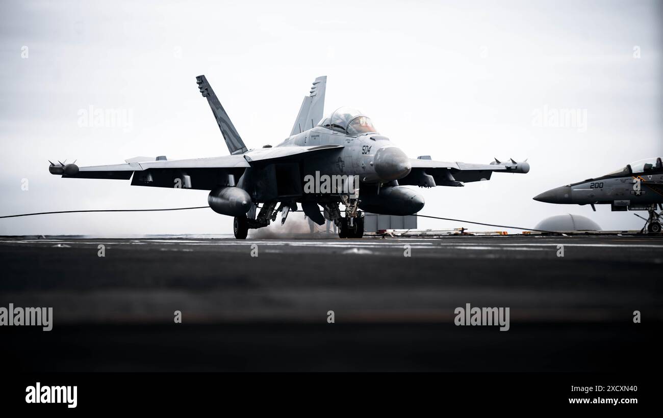 An EA-18G Growler, attached to Electronic Attack Squadron (VAQ) 140 ...