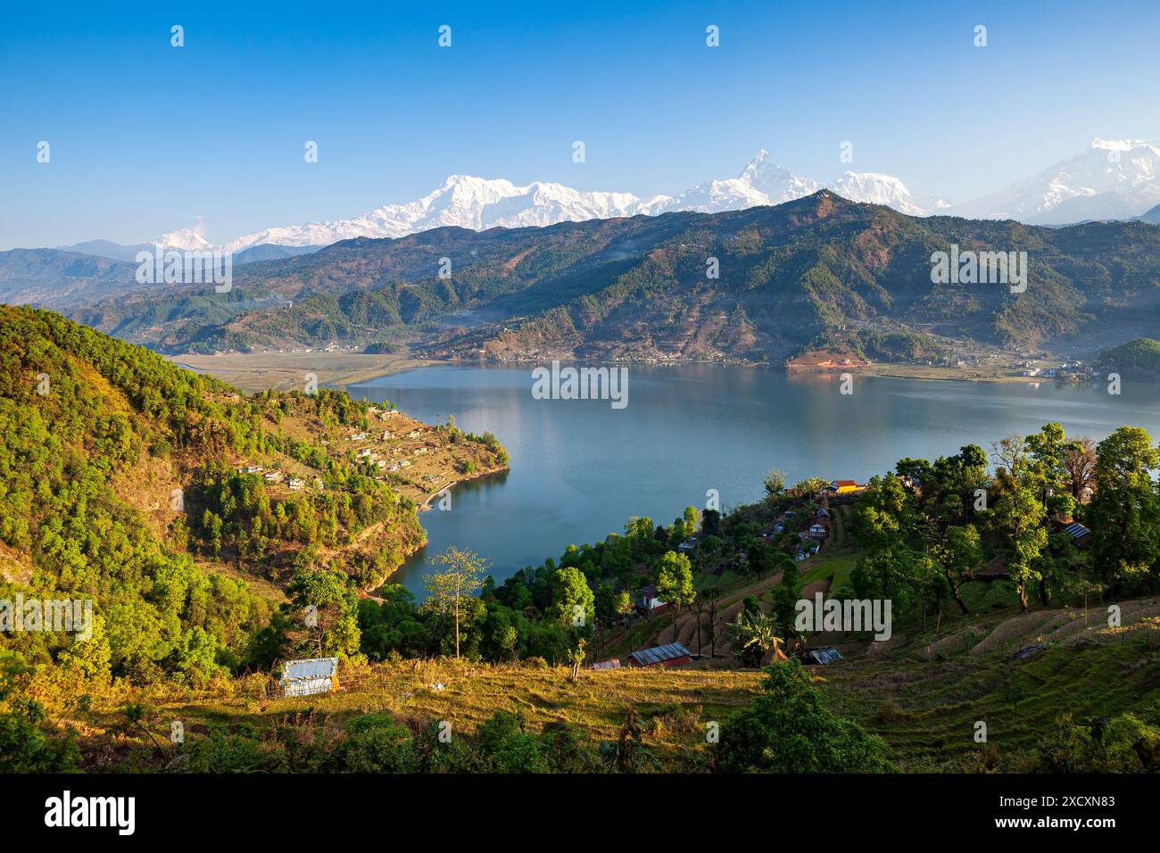 The Annapurna Mountain Range at Pokhara in Nepal Stock Photo - Alamy