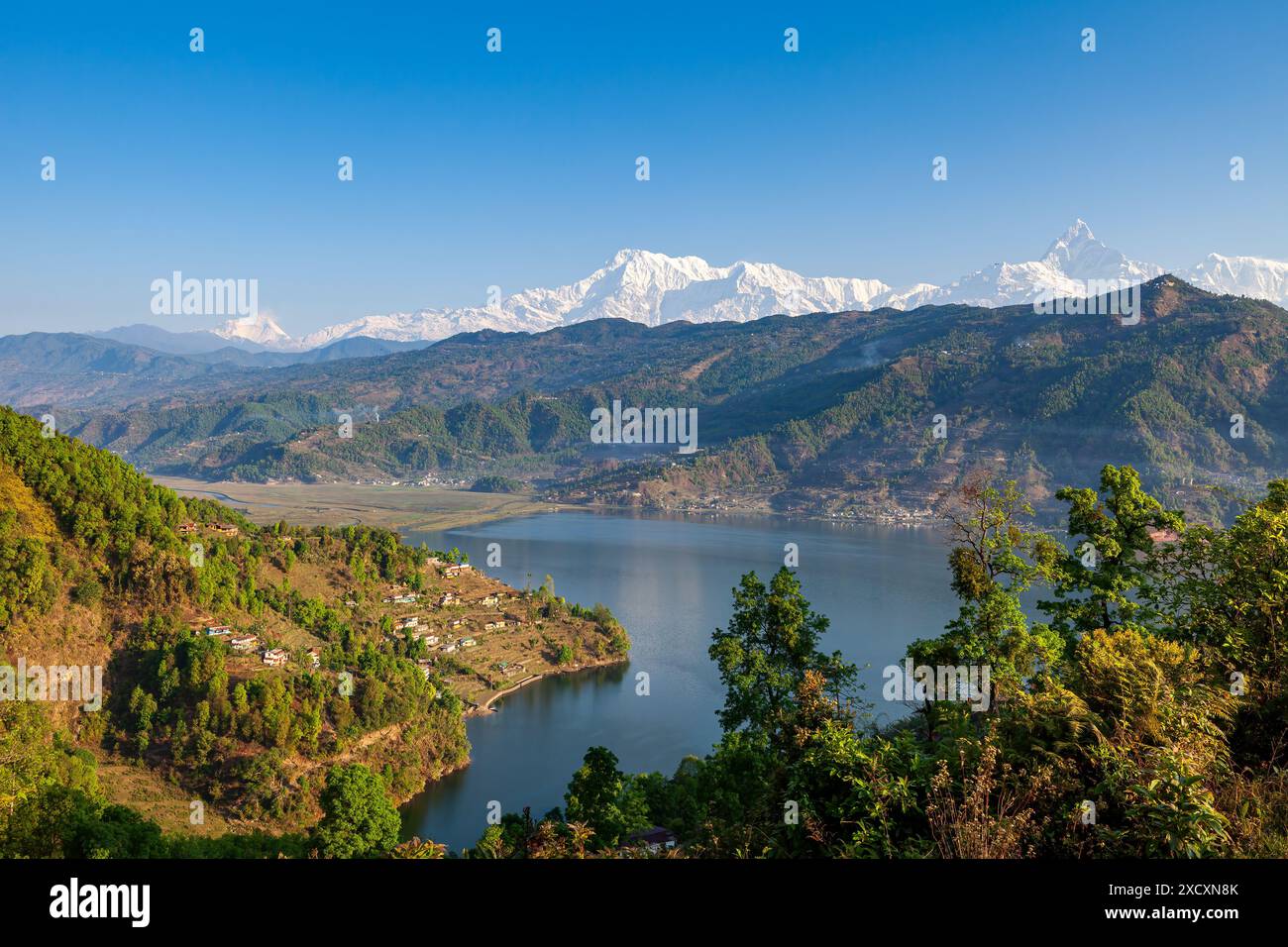 The Annapurna Mountain Range at Pokhara in Nepal Stock Photo - Alamy
