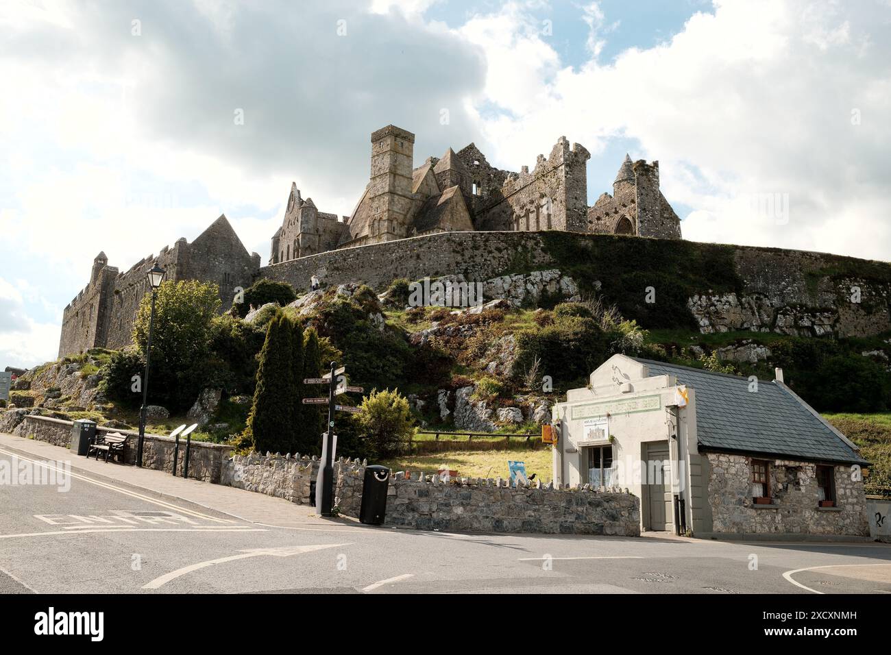 A scenic view of the Rock of Cashel, an ancient castle in County ...