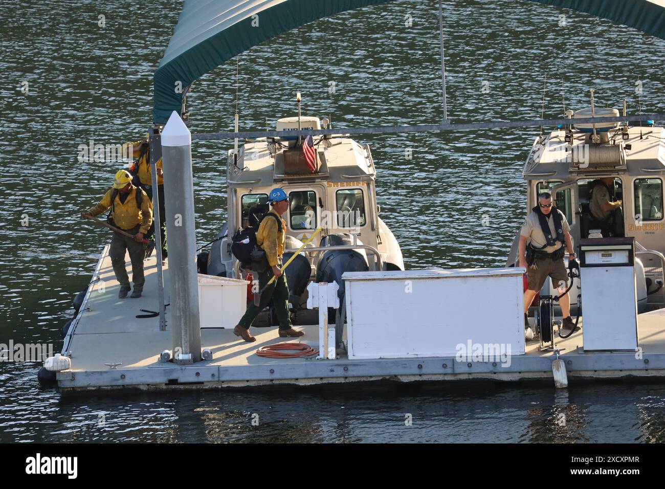 Santa Barbara, California, USA. 18th June, 2024. Post Fire Firemen had ...