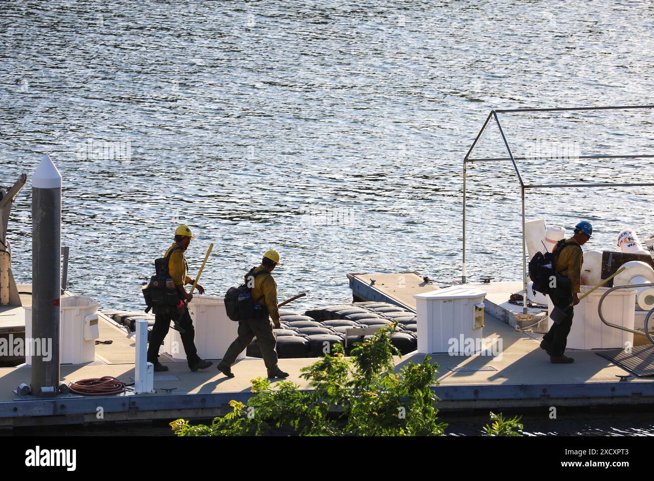 Santa Barbara, California, USA. 18th June, 2024. Post Fire Firemen had ...