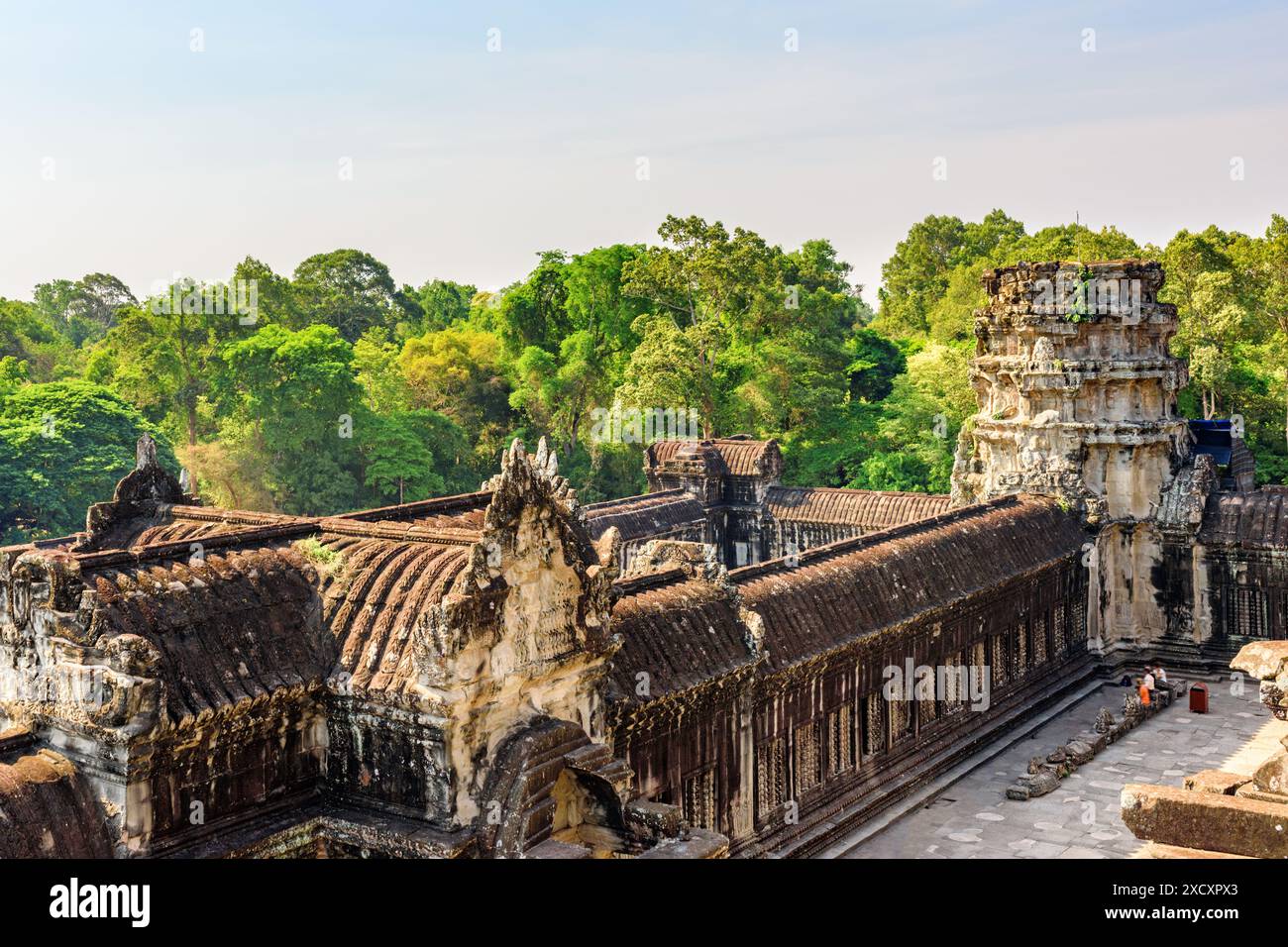 View of ancient temple complex Angkor Wat in Siem Reap, Cambodia ...