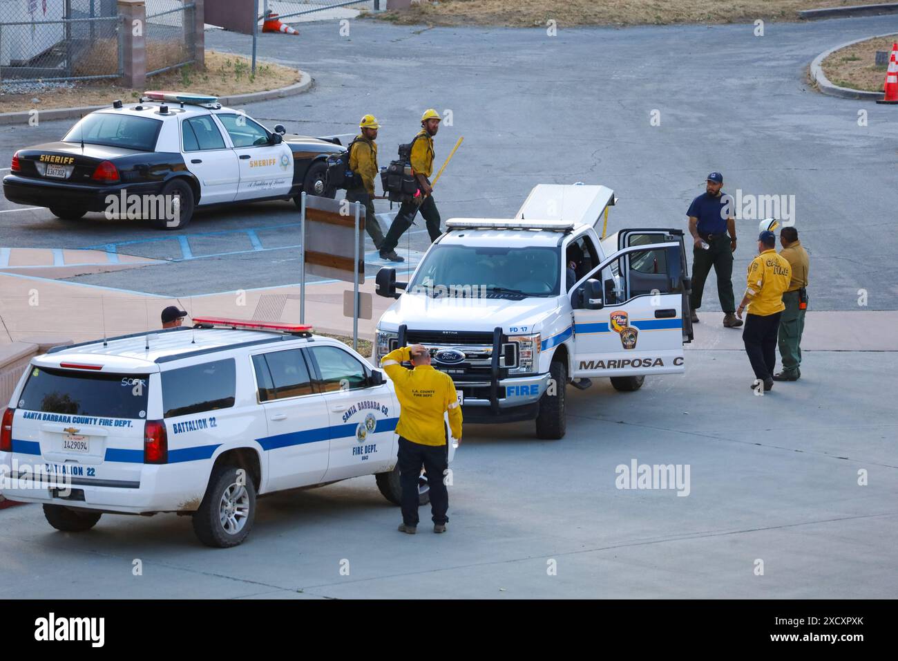 June 18, 2024, Santa Barbara, California, USA: Post Fire Firemen had to ...