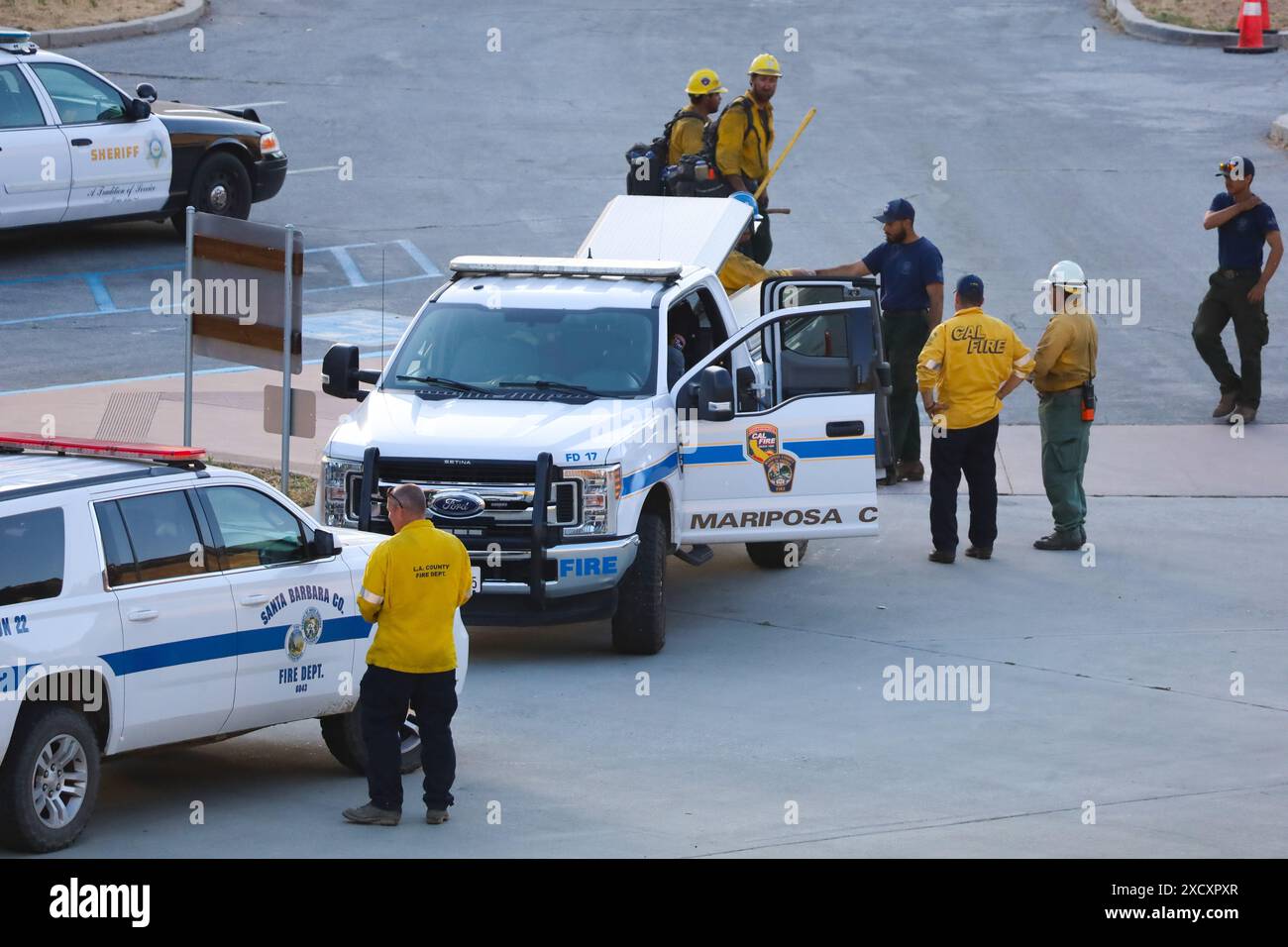 June 18, 2024, Santa Barbara, California, USA: Post Fire Firemen had to ...