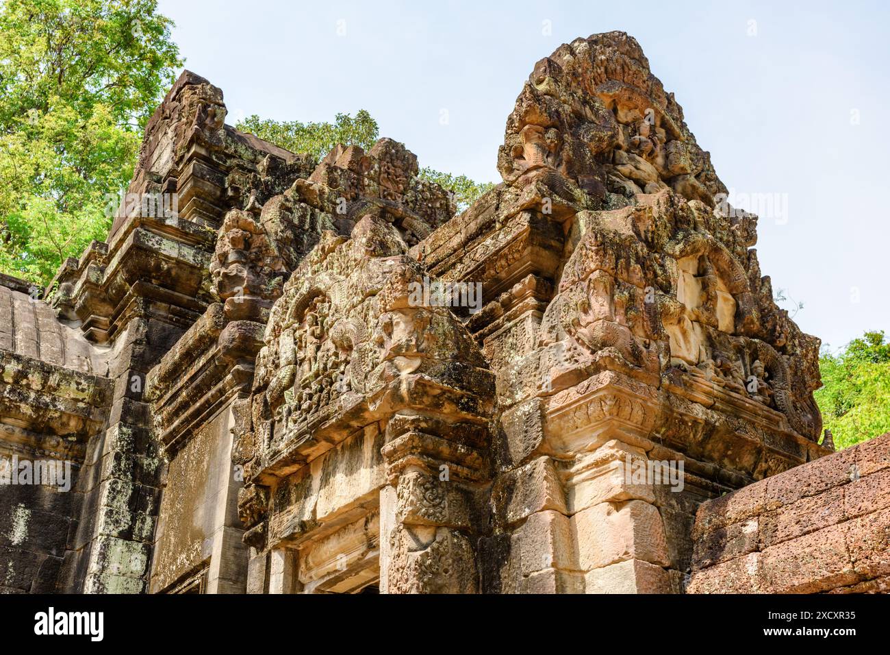 Ancient buildings of Thommanon temple in enigmatic Angkor, Siem Reap ...