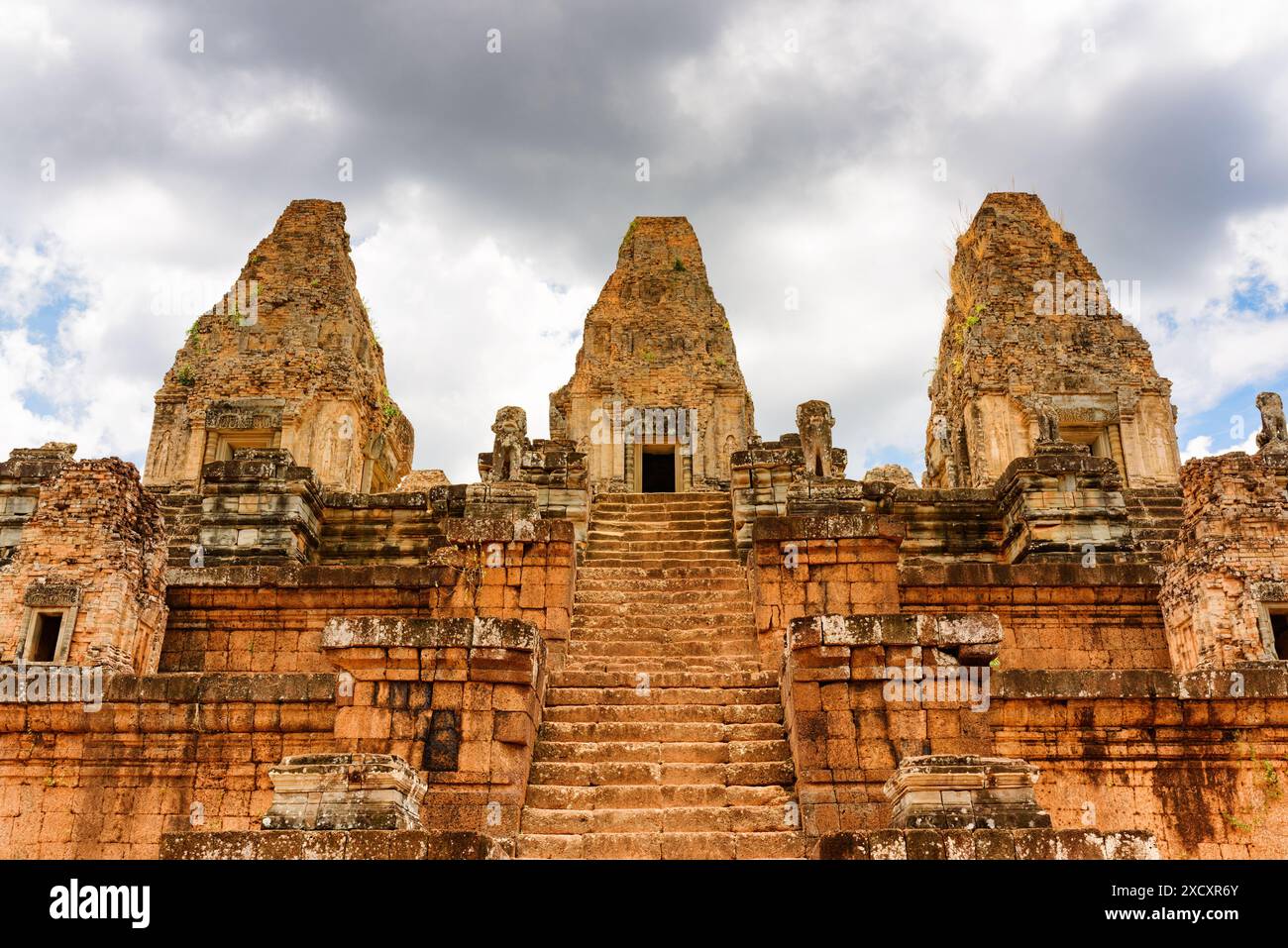 Mysterious ruins of ancient Pre Rup temple in amazing Angkor, Siem Reap ...