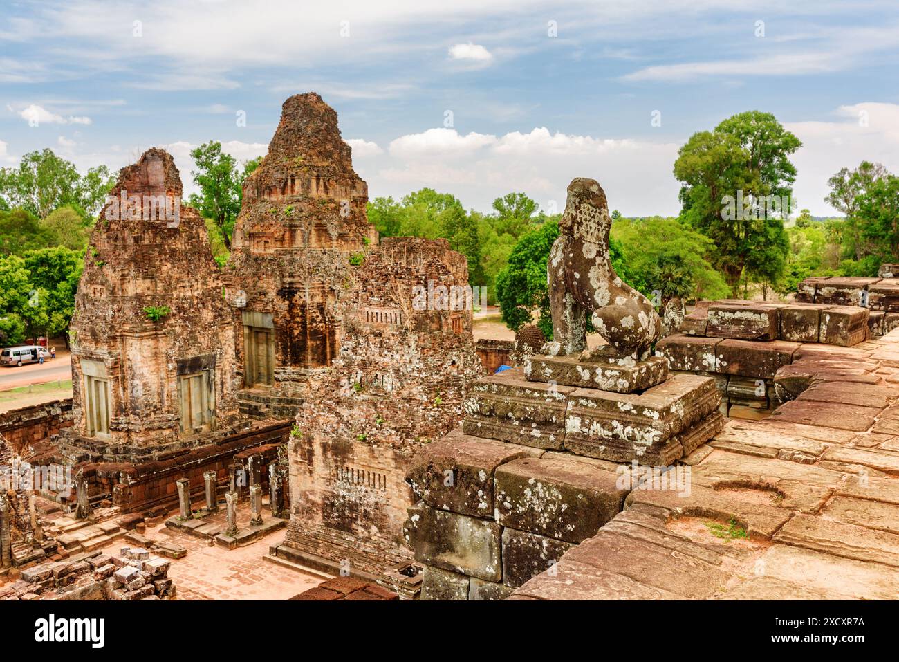 Mysterious ruins of ancient Pre Rup temple in amazing Angkor, Siem Reap ...