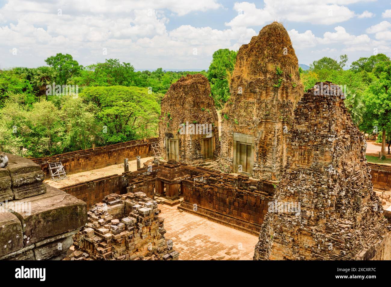 Mysterious ruins of ancient Pre Rup temple in amazing Angkor, Siem Reap ...