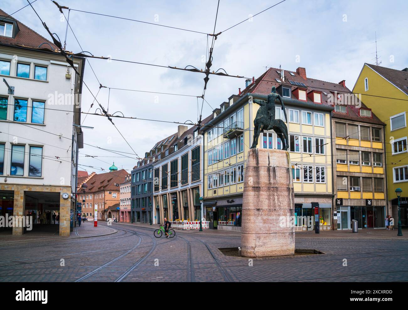 Freiburg im Breisgau, Germany, July 23, 2023, City centre colorful ...
