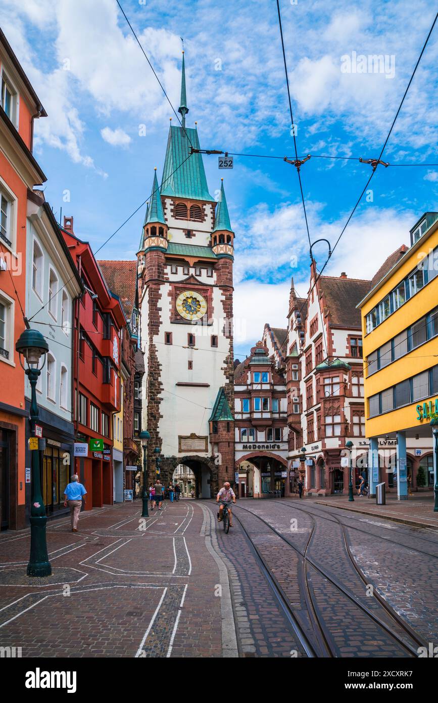 Freiburg im Breisgau, Germany, July 23, 2023, Martinstor city gate ...