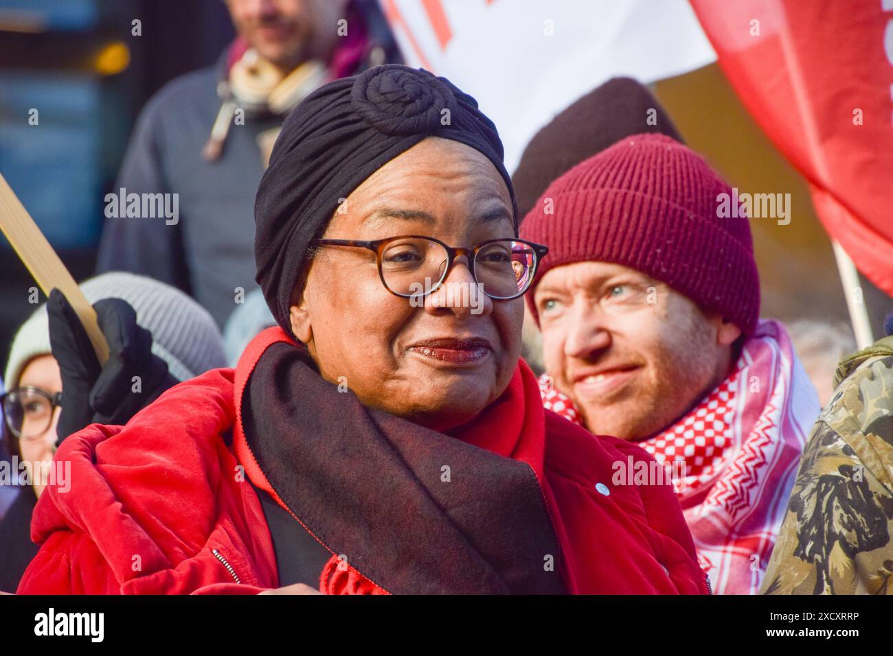 London, UK. 24th November 2023. MP Diane Abbott takes part in the ...