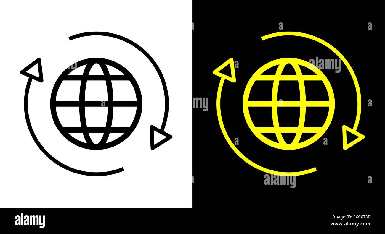 World wide line icon collection for web, ui, mobile apps. World wide ...