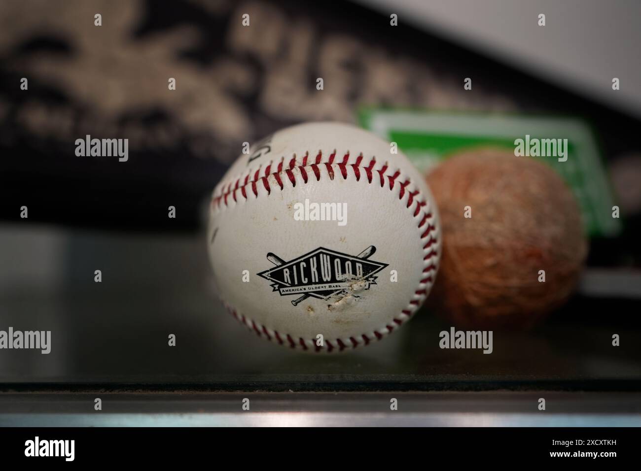 A Rickwood Field baseball is on display in a shop, Monday, June 10 ...