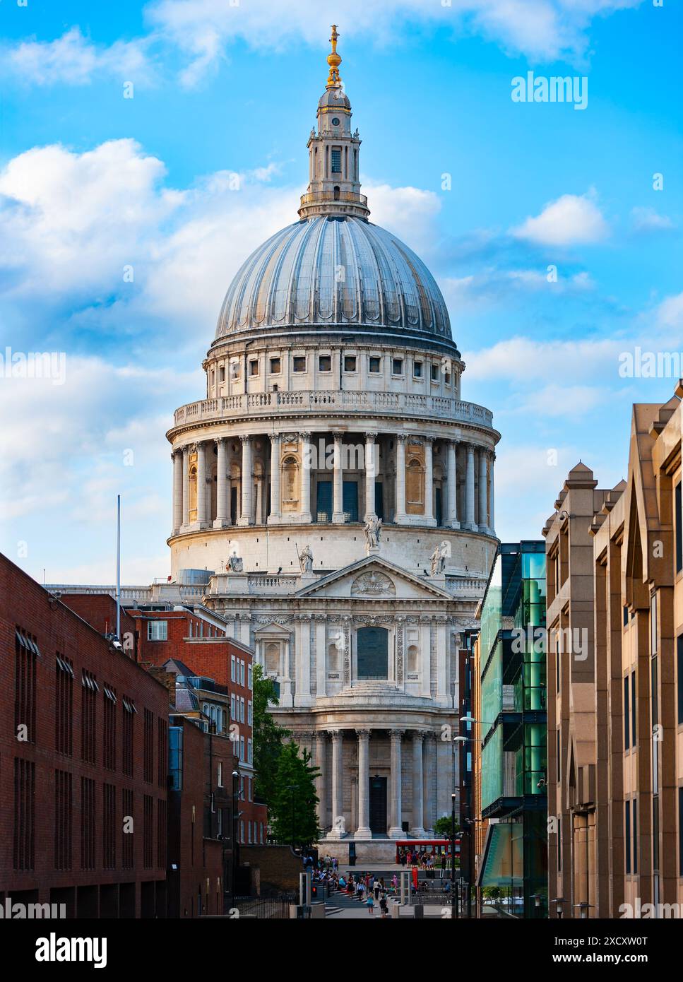 St. Paul's Cathedral at end of Sermon Lane, London, United Kingdom. Sir ...