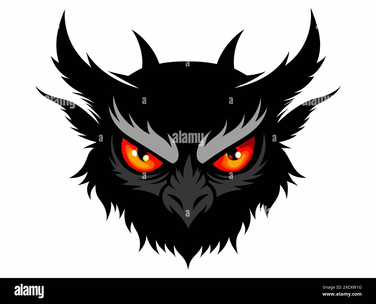 Red and black devil eyes with flames in a graphic design. Fiery eyes of ...