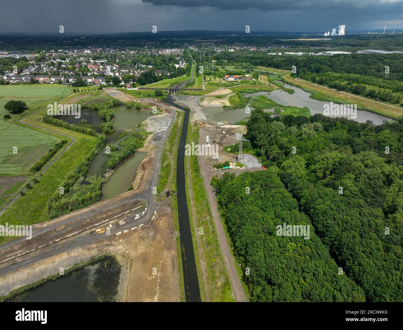 Dortmund / Castrop-Rauxel, North Rhine-Westphalia, Germany - River renaturalisation ...