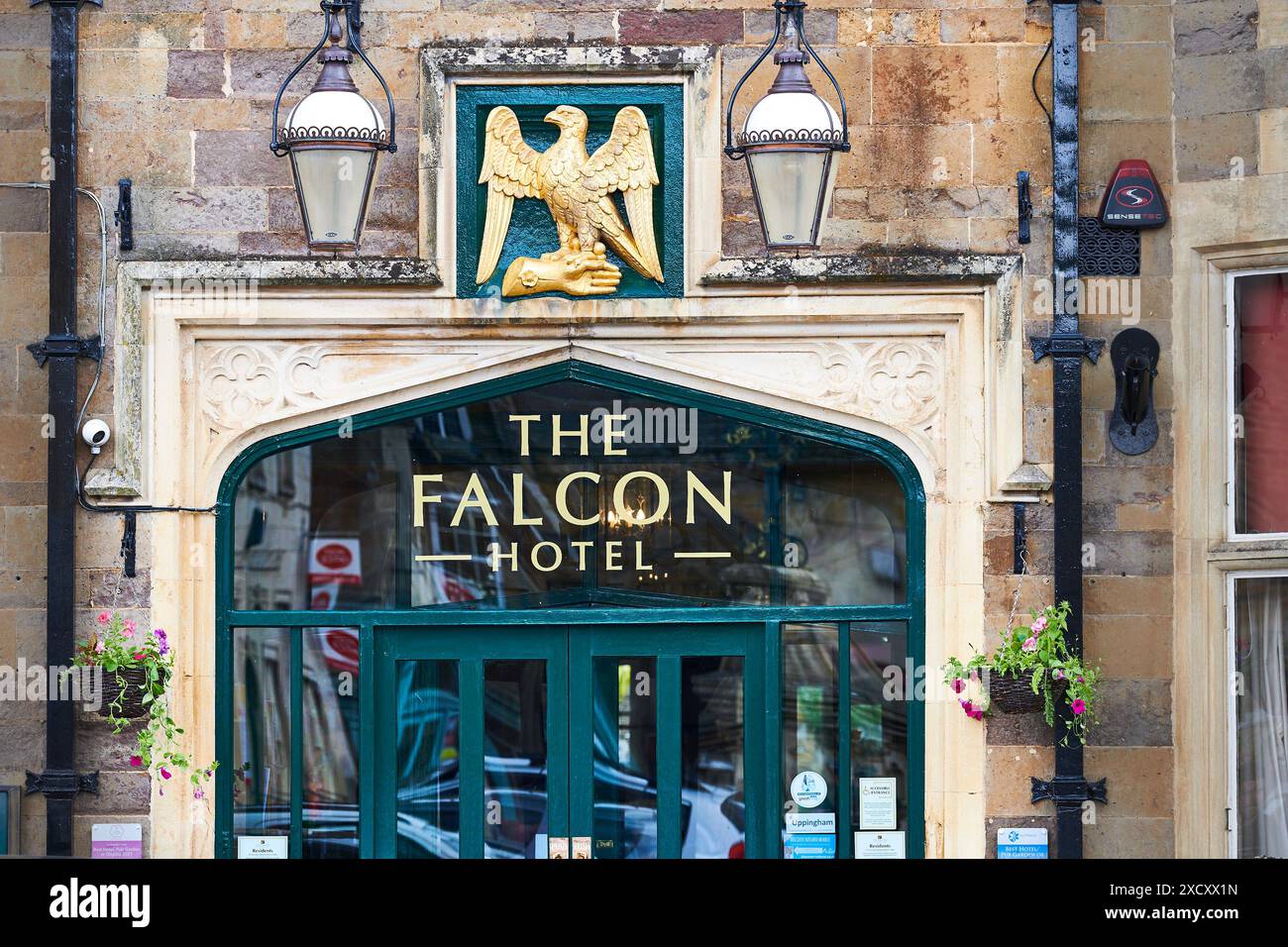 The Falcon Hotel in market town of Uppingham, England Stock Photo - Alamy