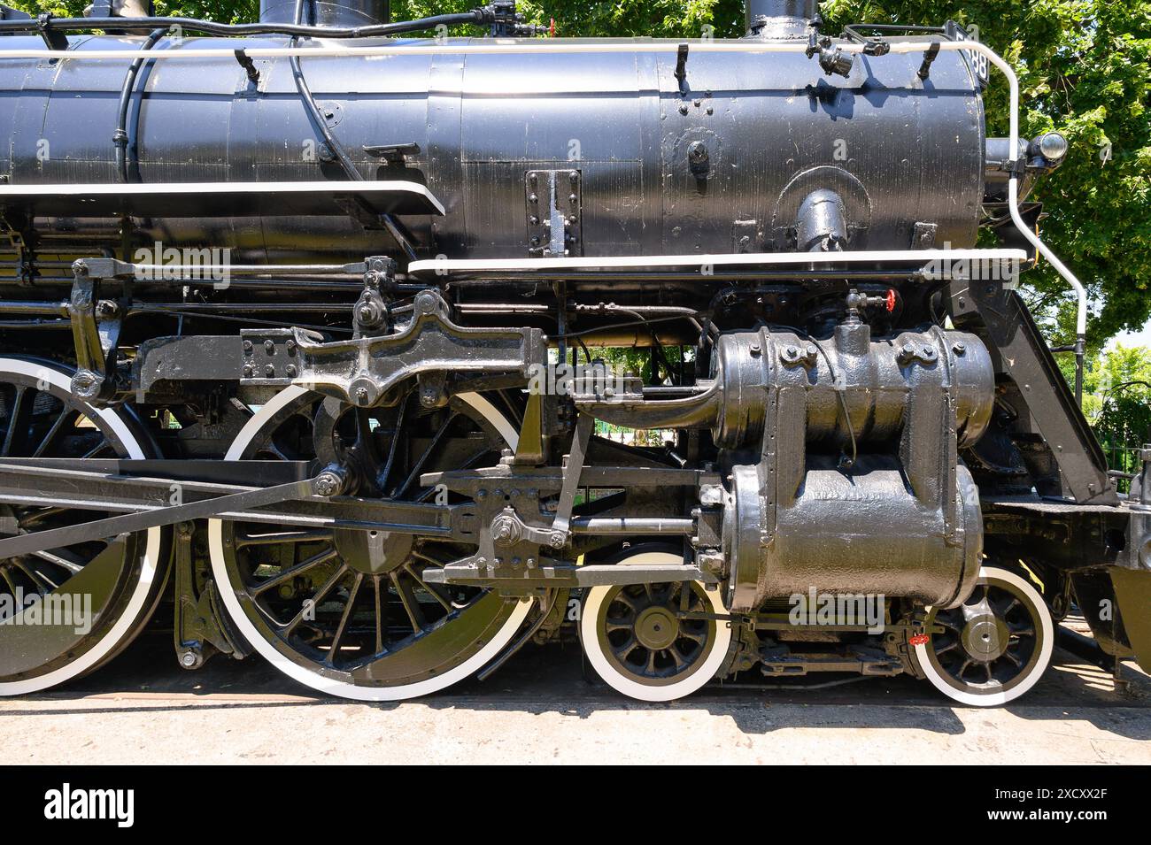 The Spirit of Windsor, steam locomotive monument, Windsor, Ontario ...