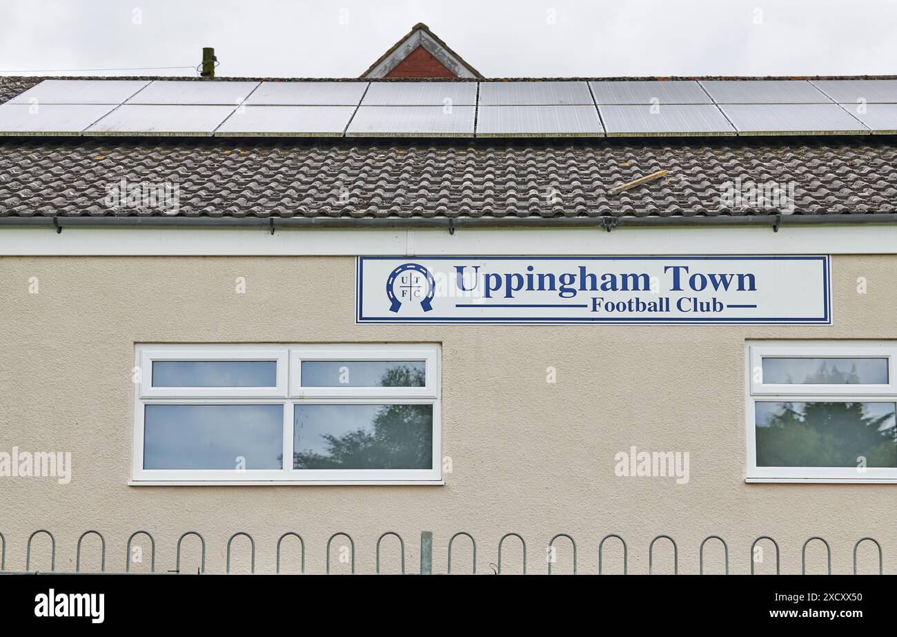 Changing rooms of the football club in the market town of Uppingham ...